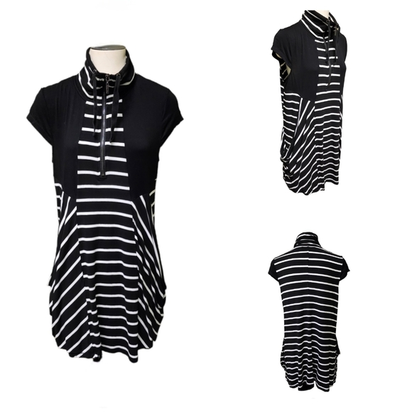P. Luca | Tops | P Luca Milano Top Large Slush Pockets Zip Neckline ...